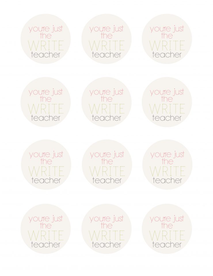 you're just the WRITE teacher FREE Printable | In the Moment With