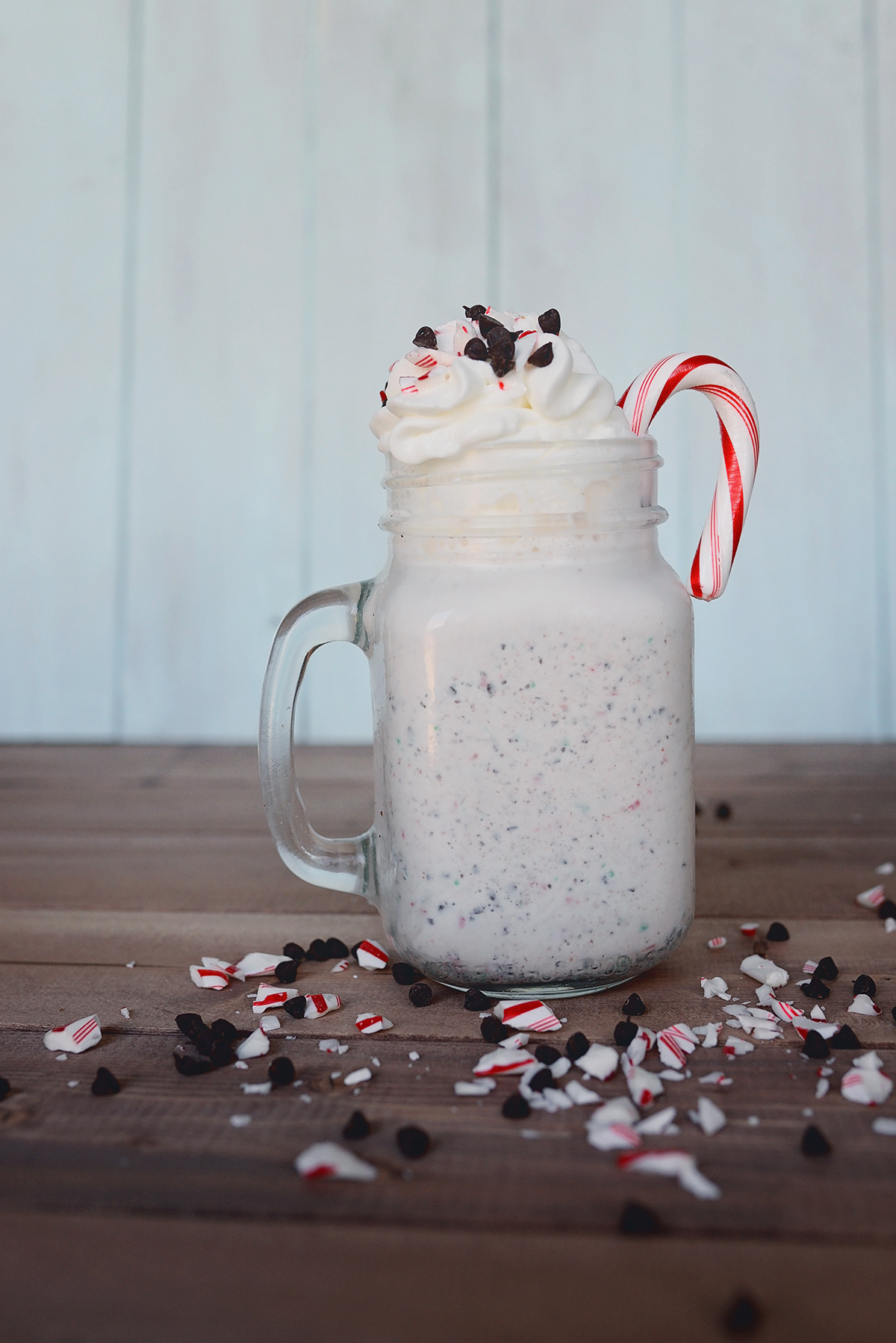 Peppermint-Chocolate-Chip-Milkshake - Sarah Halstead
