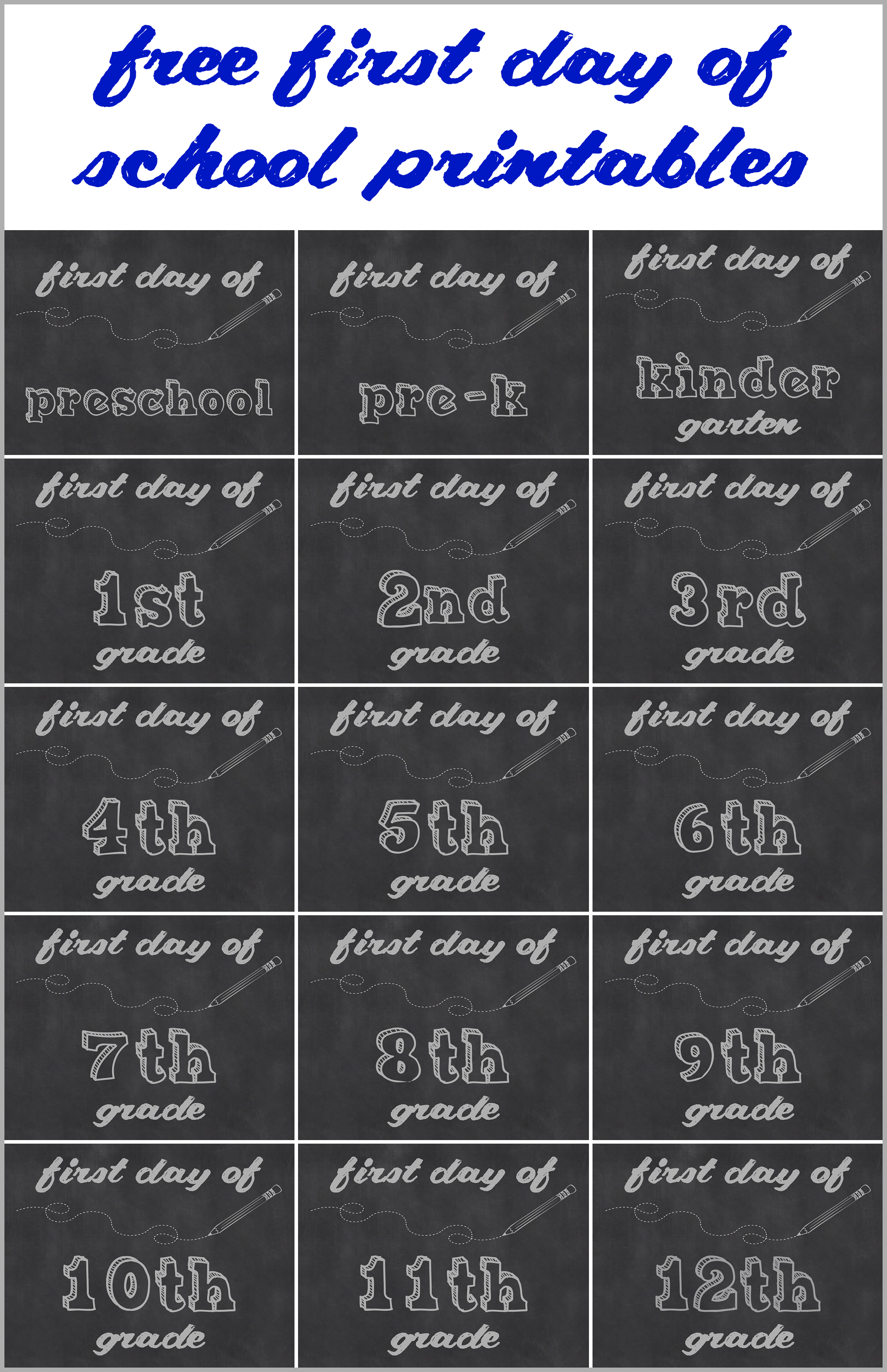 free-first-day-of-school-printables - Sarah Halstead