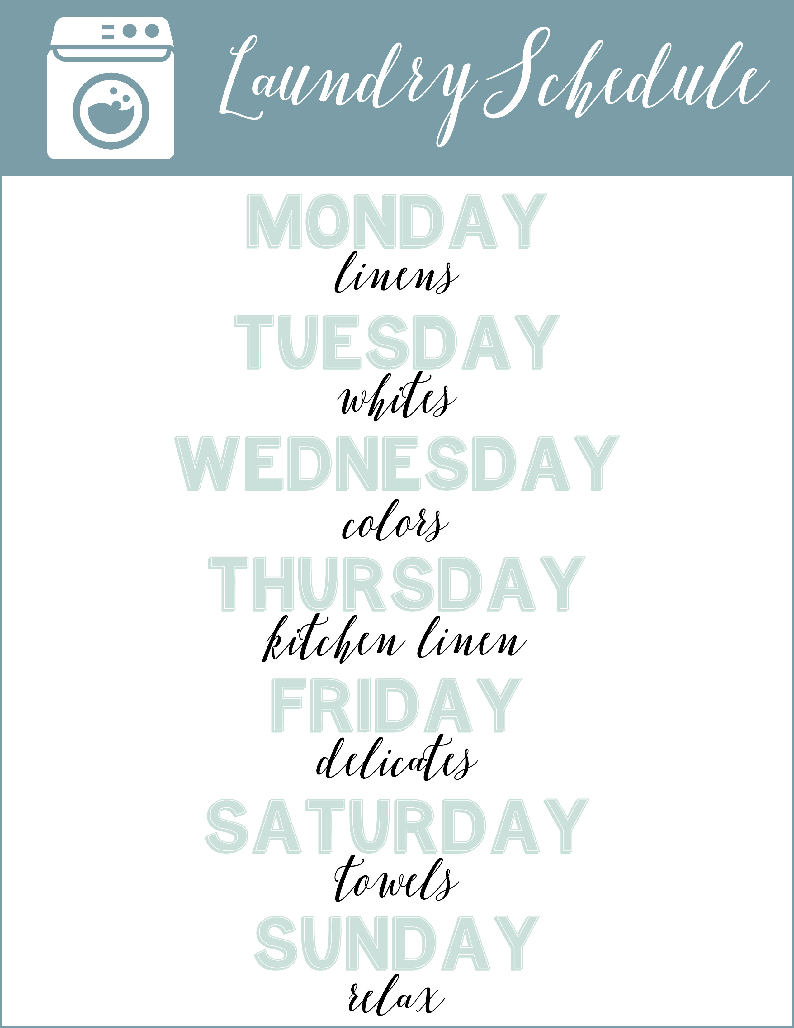 laundry-schedule-printable - Sarah Halstead