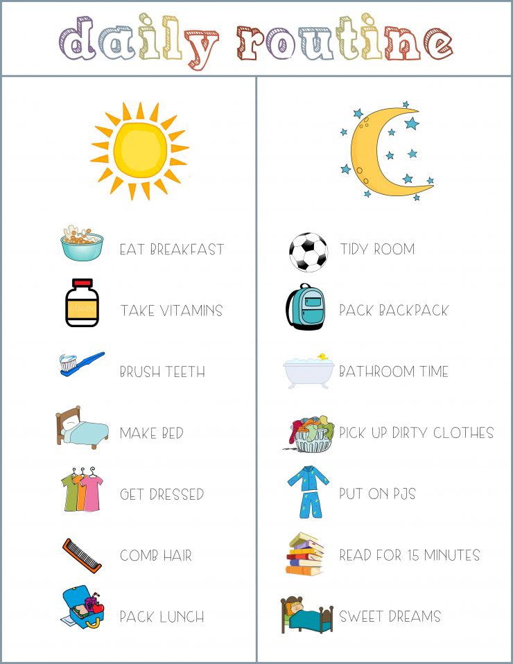 Back To School Prep The Daily Routine Free Printable By Sarah Halstead