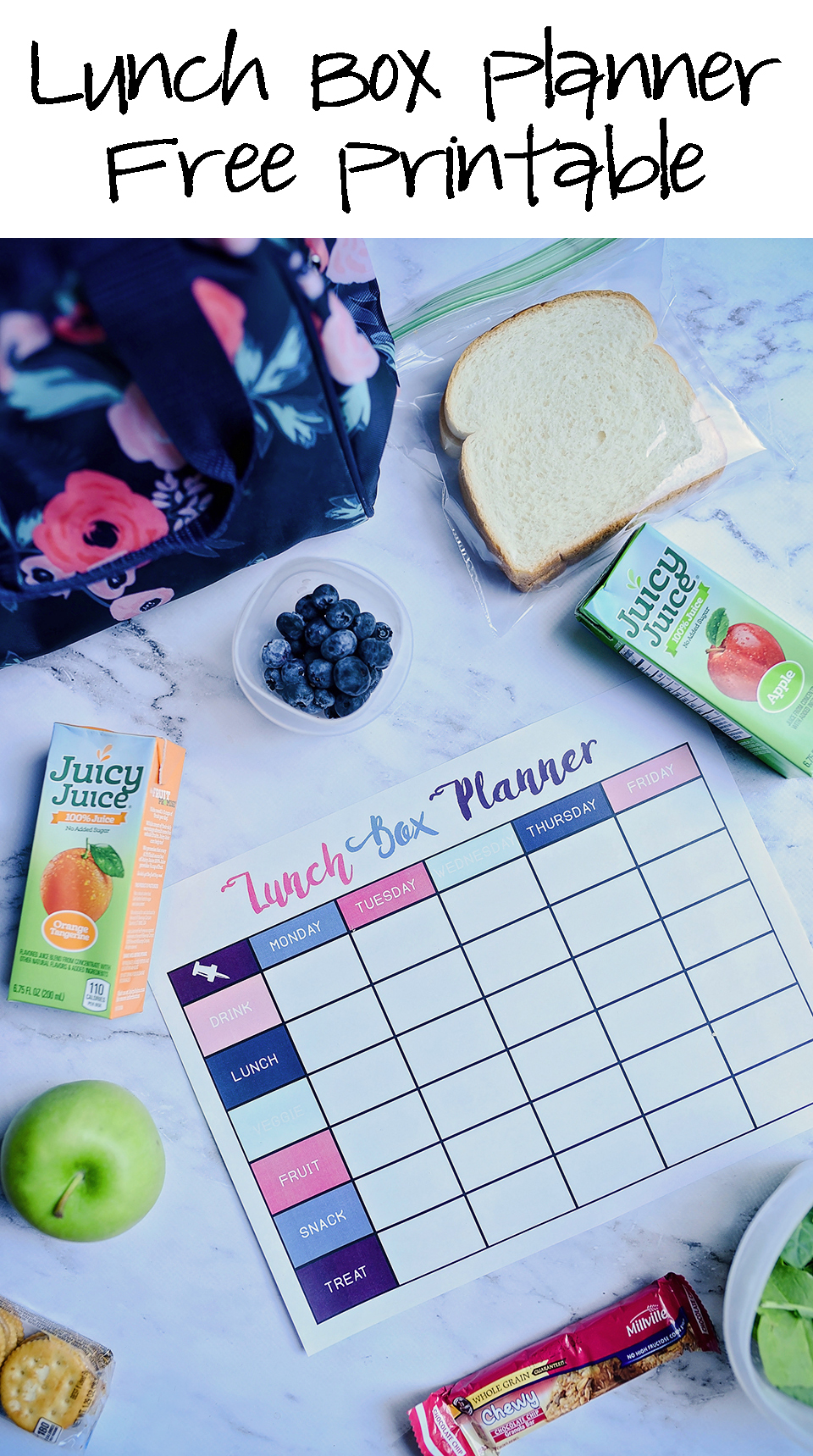 lunch box planner free printable pinterest - Sarah Halstead