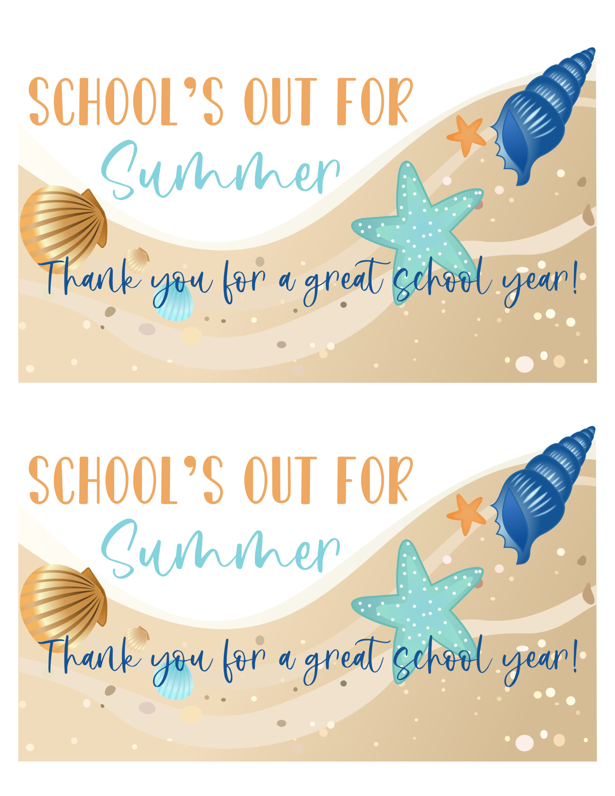 schools out for summer teacher printable - Sarah Halstead